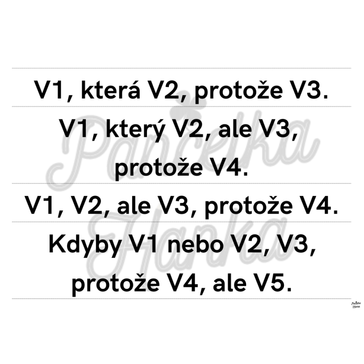 Větné vzorce - PančelkaHanka.cz